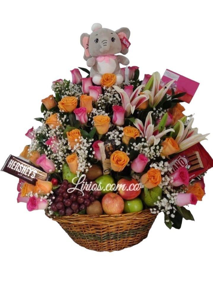 Ramo De Flores y Frutas | Floristería Lirios Cali |Entregas Hoy™️ Ramo De Flores y Frutas | Floristería Lirios Cali |Entregas Hoy™️